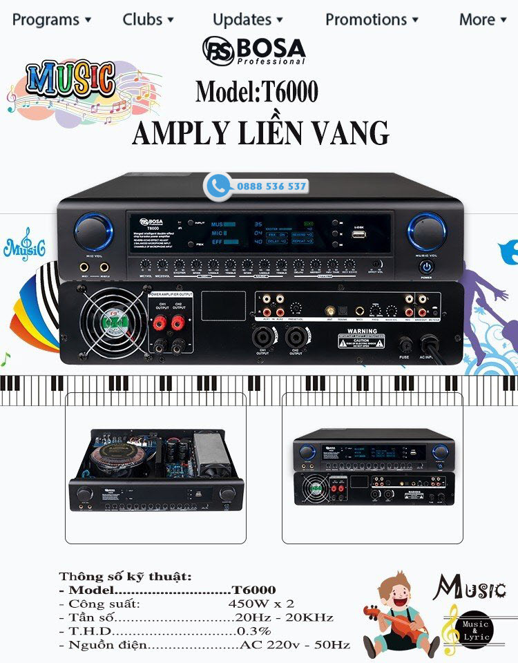 AMPLY VANG SỐ BOSA T6000